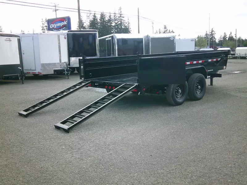 2026 PJ 7x14 14K Low Profile Dump with Tarp Kit / Spreader Gate / 7GA Floor / Support Legs ...