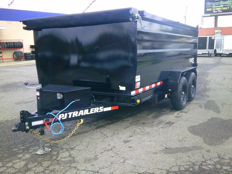 2025 PJ 7x14 14K Dump With Tarp Kit / Ramps / Spreader Gate / 4' Sides ...