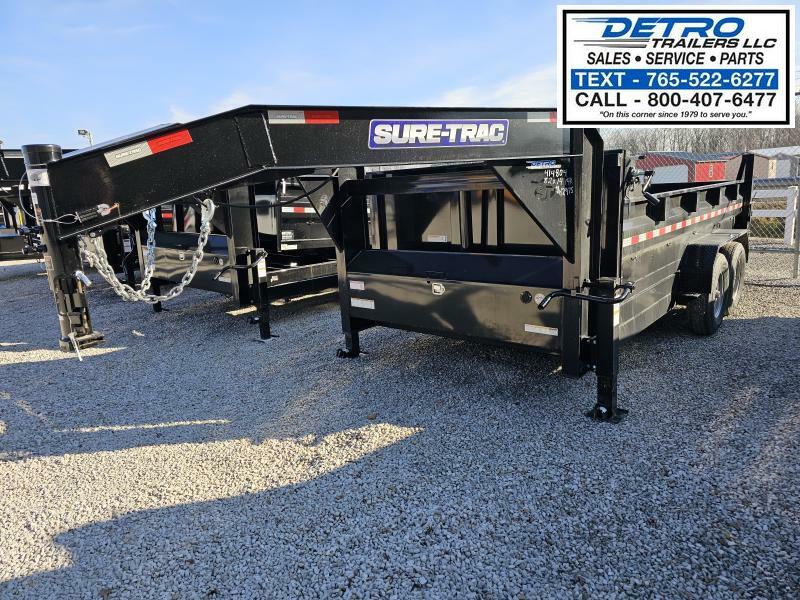 2024 Sure-Trac 82" x 14' 14K Telescopic Gooseneck HD Low Profile Dump ...