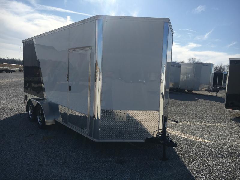 2019 United Trailers 7X16 White/Black Motorcycle Trailer in Bainbridge ...
