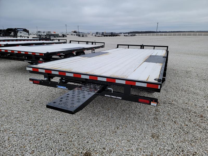 2023 Sure-Trac 8.5x18 10K Low Profile Flat Deck Deckover Trailer in ...