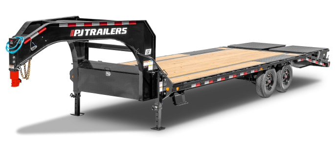 2025 PJ Trailers LX 30ft Gooseneck Deckover Flatbed Trailer w/Monster ...
