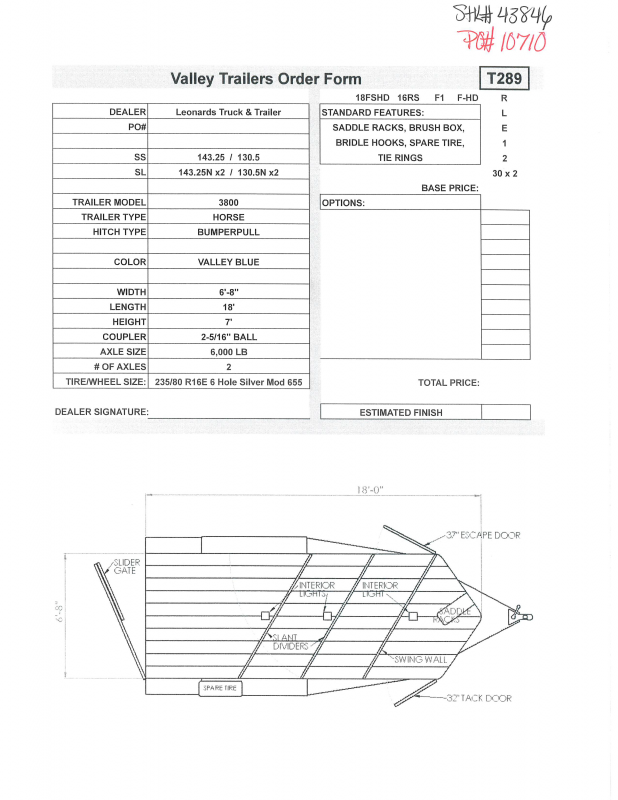 2024 Valley Trailers 3800 Horse Trailer in North Jackson, OH | Trailer ...