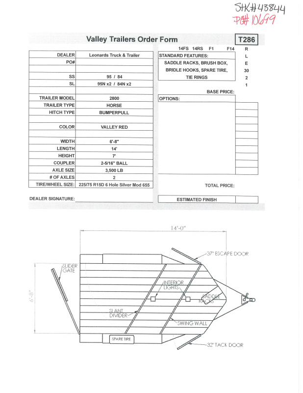 2024 Valley Trailers 2800 Horse Trailer in North Jackson, OH | Trailer ...