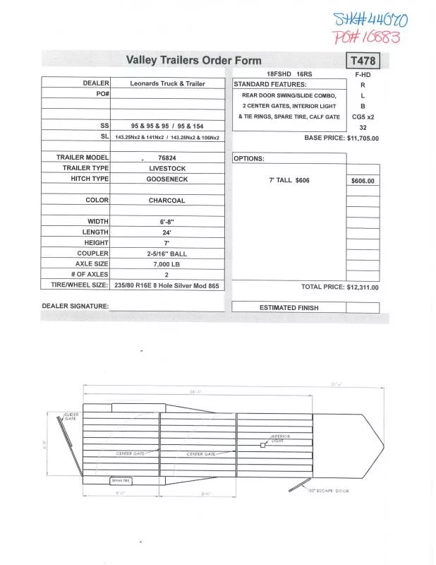 2025 Valley Trailers 76824 Stock / Stock Combo Trailer in North Jackson ...