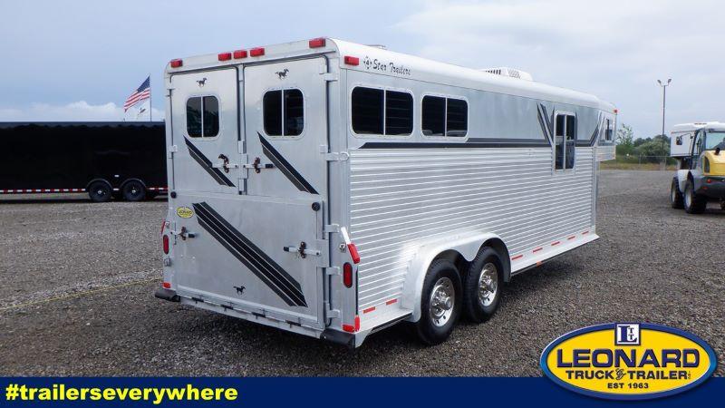 1993 4 STAR 2 HORSE SLANT LOAD GOOSENECK WITH 6' LIVING QUARTERS HORSE ...