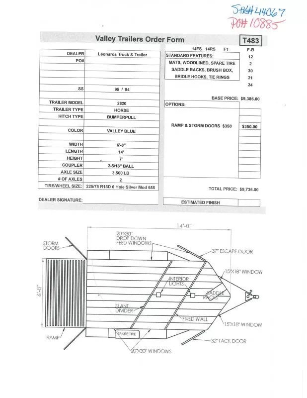 2025 Valley Trailers 2820 Horse Trailer in North Jackson, OH | Trailer ...