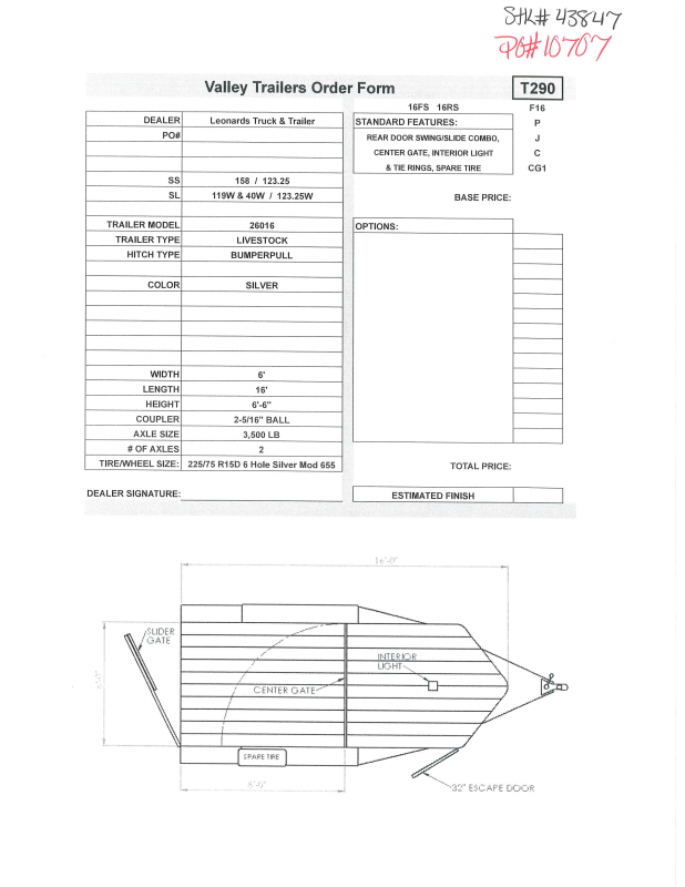 2025 Valley Trailers 26016 Stock / Stock Combo Trailer in North Jackson ...