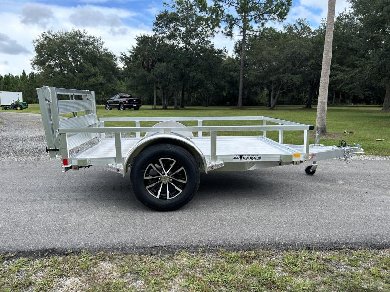 2025 H and H Trailer 60x8 Aluminum Rail Side Utility Trailer 3K Idler ...