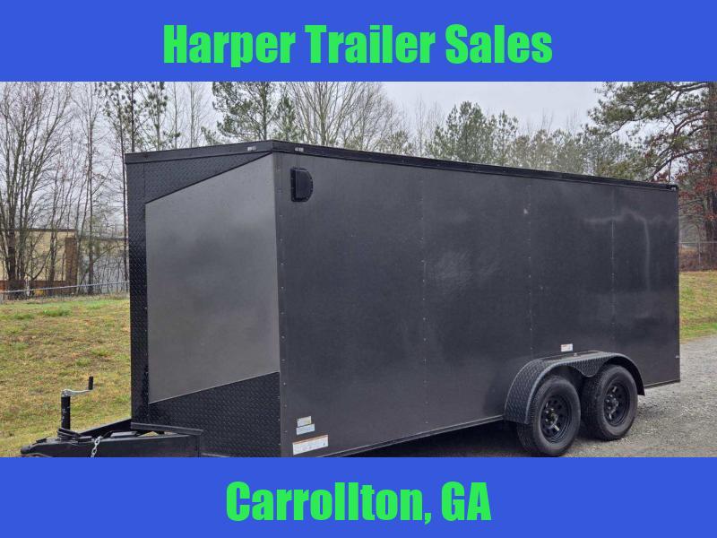 PRE-OWNED 2023 7X16 TANDEM AXLE ENCLOSED TRAILER ($300 DN W/ RTO ...