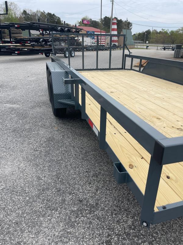 2023 GPS 7X16 TANDEM AXLE UTILITY TRAILER WITH SET BACK JACK & DOVETAIL ...