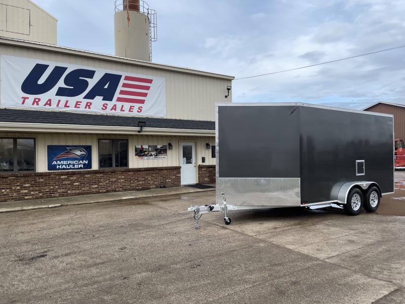 Lightning Trailers 7X19 2-Place Charcoal Snowmobile/UTV Trailer w/7ft ...