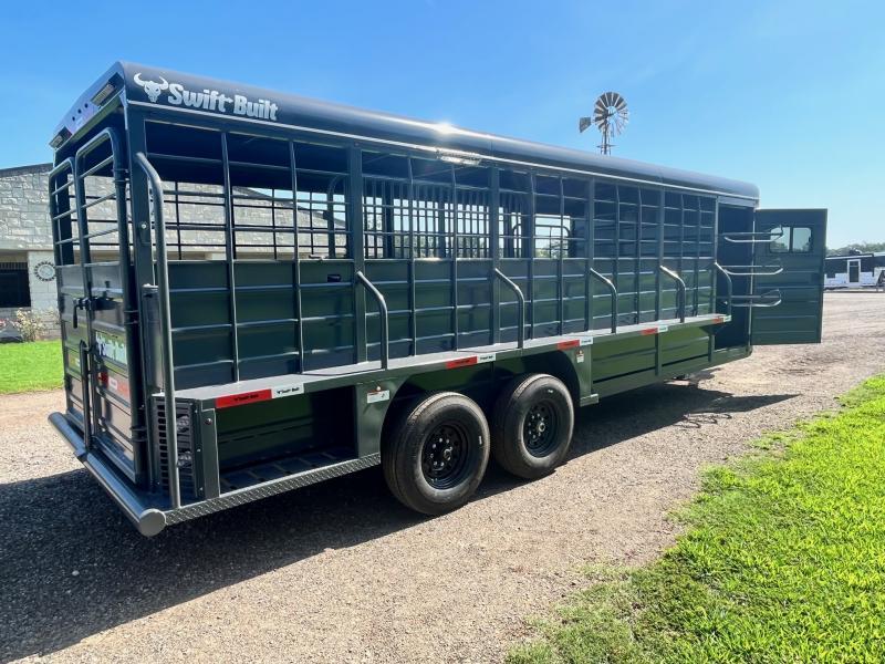 2024 Swift Built Trailers 24ft Stock Combo with 4ft Tack Room & Two ...