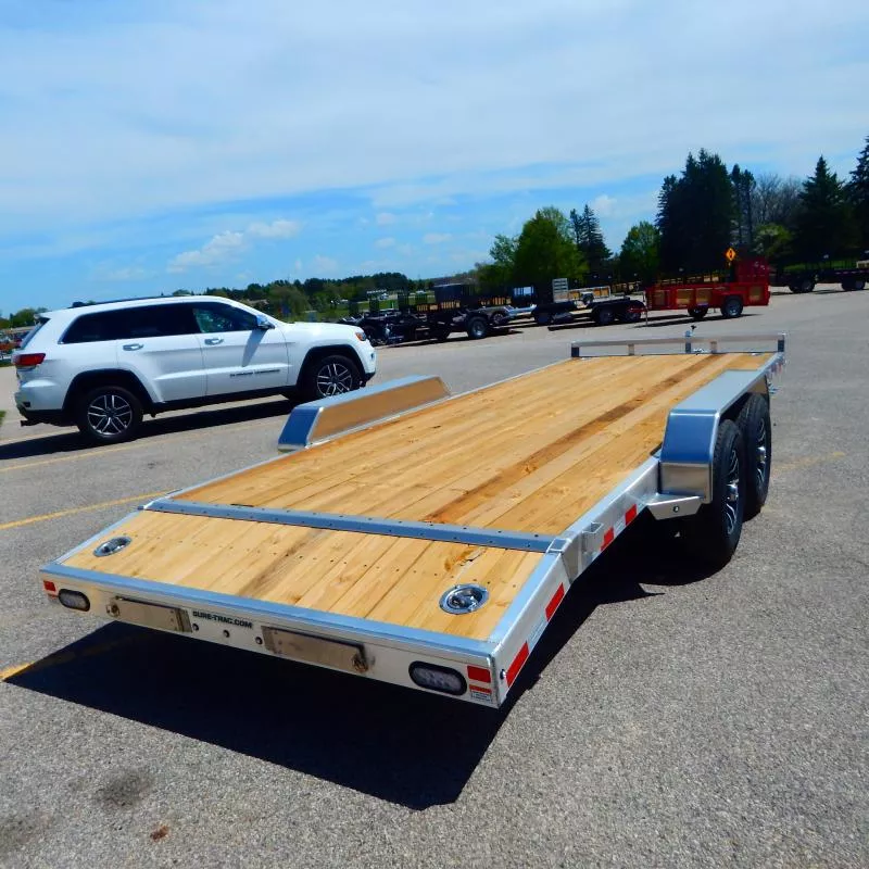 2025 Sure-Trac 7 x 20 (18+2) Wood Deck C-Channel Aluminum Car Hauler ...