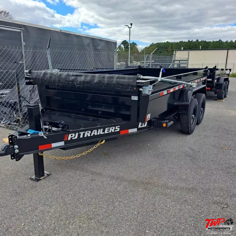 2026 PJ Trailers 83X14 Black Low Profile Dump Dump Trailer 15.4K in ...