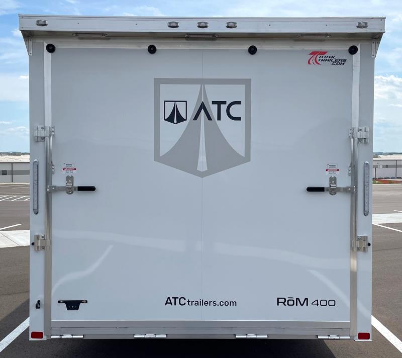 ATC 8.5 x 24' White Car Hauler / Racing Trailer w/ Spare, Aluminum ...