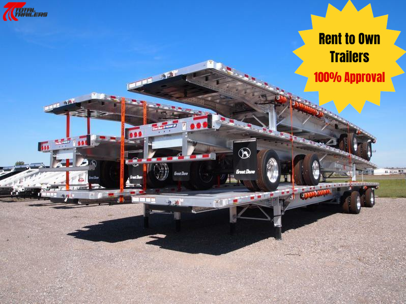 $1200/MONTH 2024 Great Dane 48' FLATBED SEMI TRAILER FOR SALE, RENT, OR ...