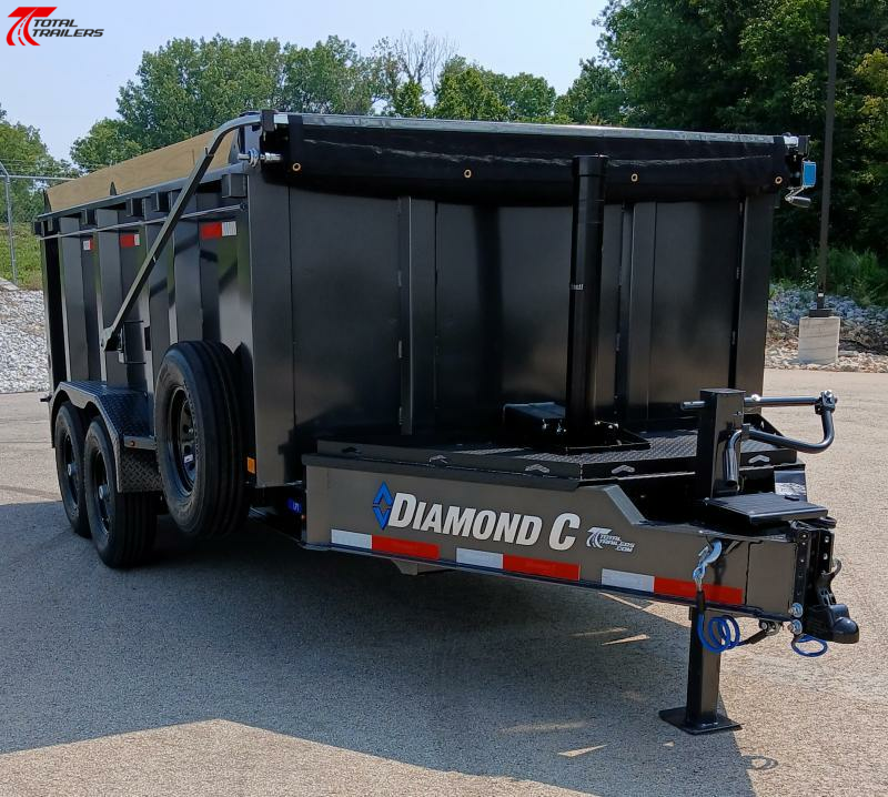 Diamond C Trailers 14' Dump Trailer, 14,900LB, Straight Axles, 48 ...