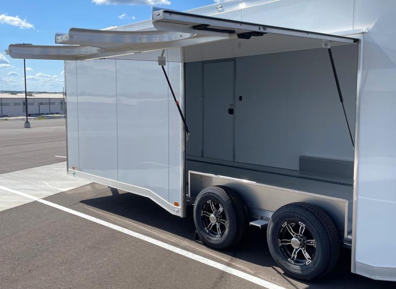 ATC 8.5 x 24' White Car Hauler / Racing Trailer w/ Spare, Aluminum ...