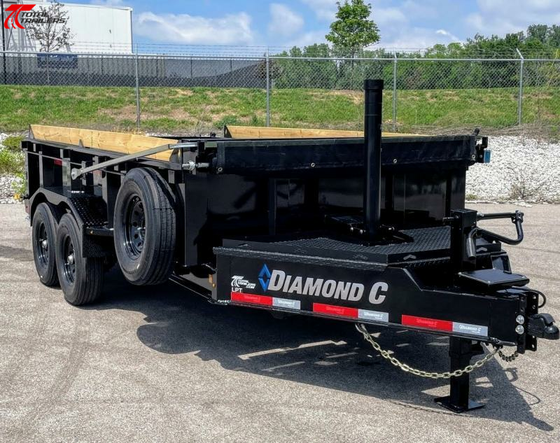 Diamond C 14' Dump Trailer 14,900LB Straight Axles, Board Brackets ...