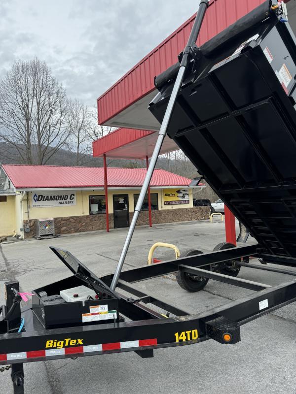 2025 Big Tex 14TD-14 telescopic Dump Trailer 7x14 with tarp ramps ...