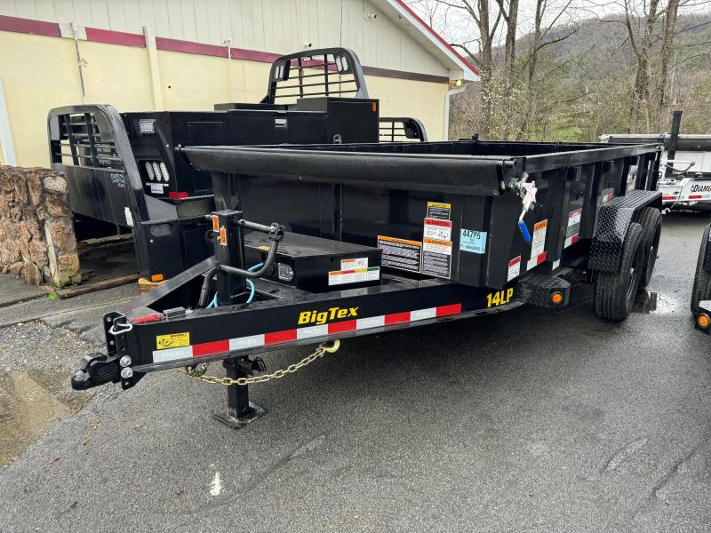 2024 Big Tex 14LP-14 scissor lift Dump Trailer 7x14 with tarp,ramps and ...