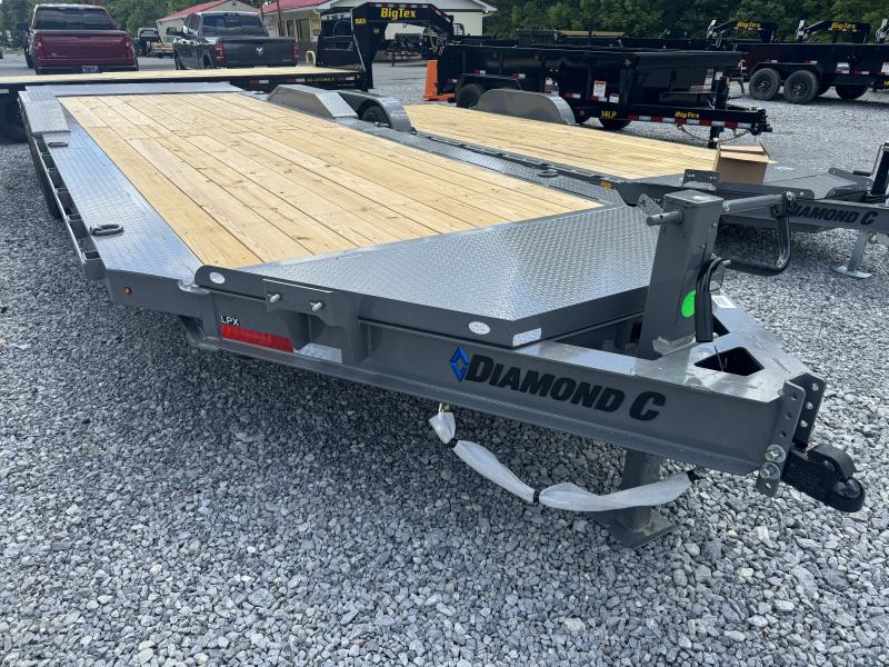 2024 Diamond C LPX207 Equipment Trailer 102” wide 24’ with drive over ...