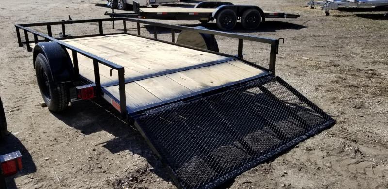 2023 M.E.B 6.4x12 Angle Iron Utility Trailer w/Dovetail & Gate 3000# in ...