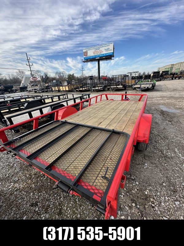 2024 RawMaxx UTX1477BP3.5K Utility Trailer 77X14 SA (GVW:3500) RUBY RED in New Whiteland, IN ...