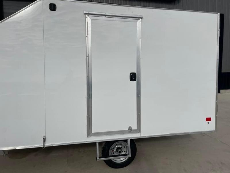 HFS 101" X 12' CROSSOVER ALUMINUM (2) PLACE SNOWMOBILE ENCLOSED TRAILER ...