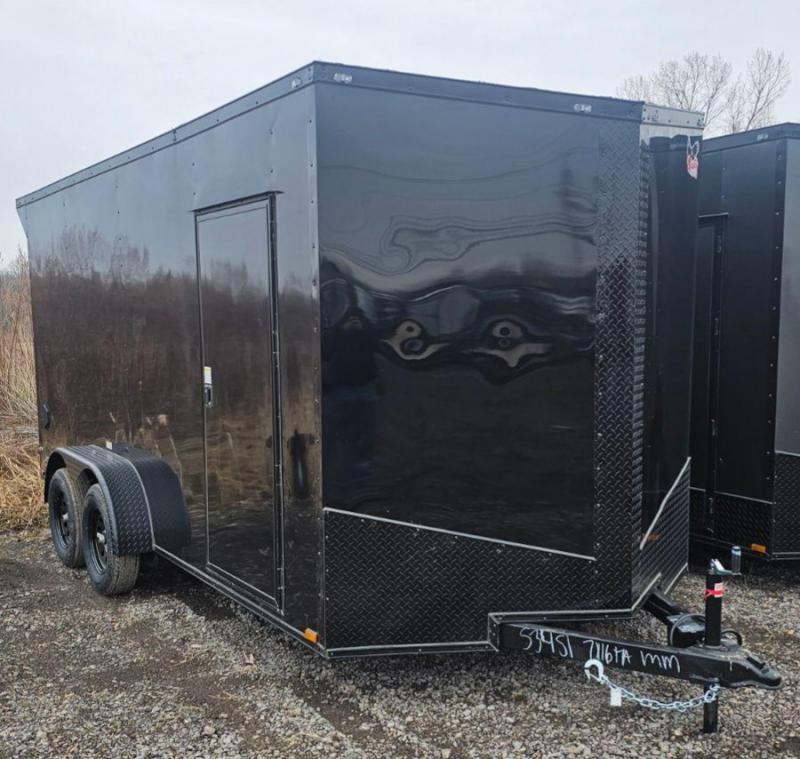 Quality Cargo 7X16+9" EXTRA HEIGHT ENCLOSED TRAILER W/REAR RAMP DOOR ...