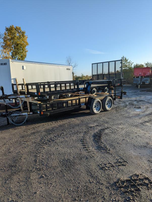 2022 CarMate 6.5X16 TANDEM AXLE UTILITY TRAILER W/SIDE RAMPS AND REAR ...