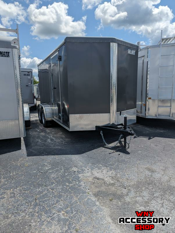 Car Mate Trailers 7X14+6" EXTRA HEIGHT TANDEM AXLE ENCLOSED TRAILER W ...