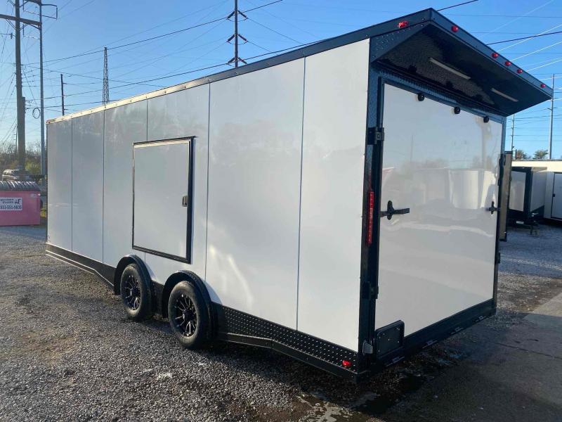 2023 Luxe 8.5x22 Car Hauler-5200 TORSIONS Car / Racing Trailer in White ...