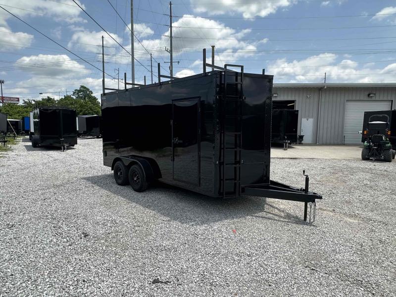 2023 Luxe 7X16 Tandem Axle Work Trailer Double Door Cargo / Enclosed ...