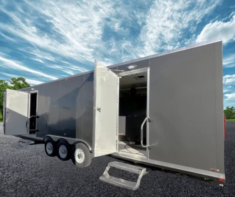 7 Station Locker-Room , Laundry, Shower Combo Trailer with Restrooms in ...