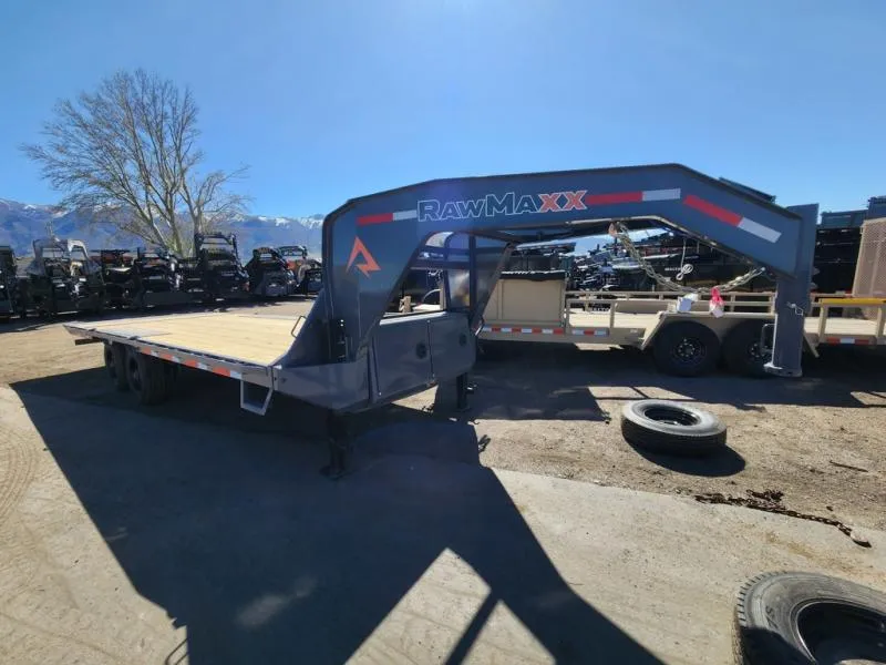 2026 RawMaxx 24' Gooseneck DTX 20K Deckover Hydraulic Tilt Deckover ...