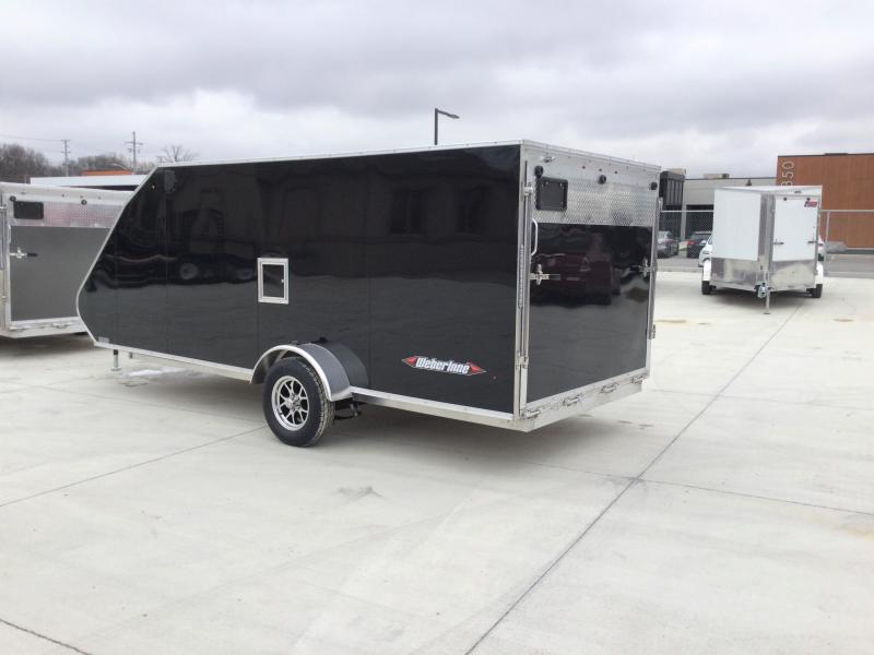 2023 Weberlane 7X15 Aluminum Snowmobile Trailer, Ramp Door - Black in ...