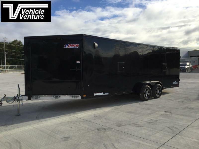 2023 Pace American 7X27 Snowmobile Trailer - Black out package in ...