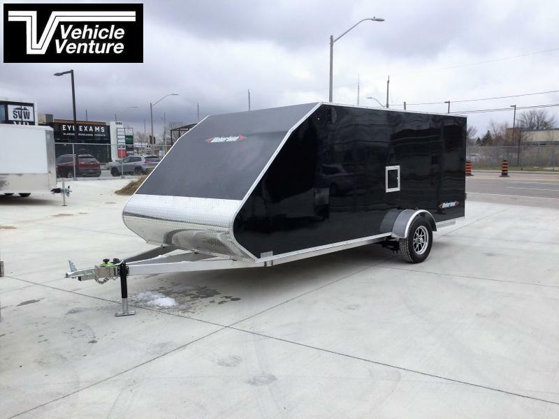 2023 Weberlane 7X15 Aluminum Snowmobile Trailer, Ramp Door - Black in ...