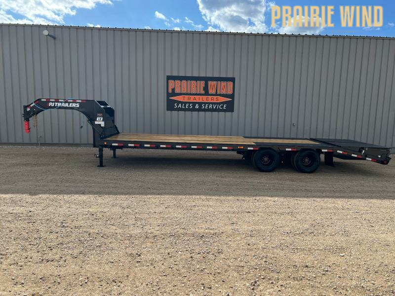 2025 PJ Trailers 28 Low Profile Tandem Dual GN Trailer w/ Monster Ramps ...