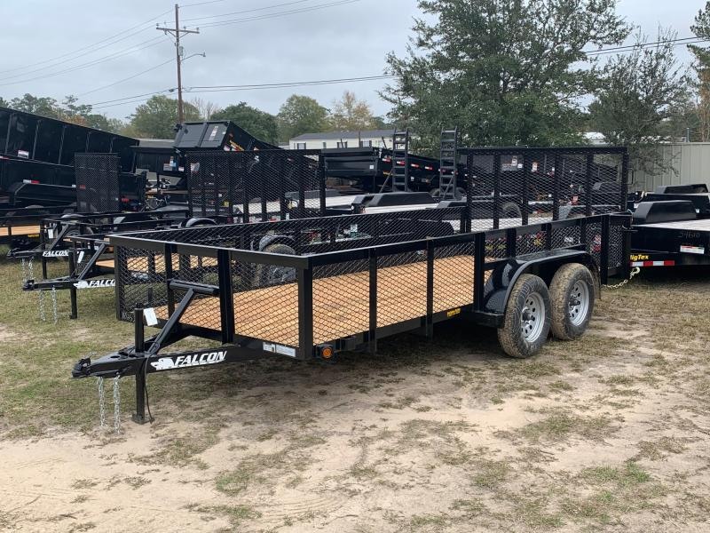 2023 Falcon 6.5x16 w/2' mesh sides (NO BRAKES) SD16 Utility Trailer in ...