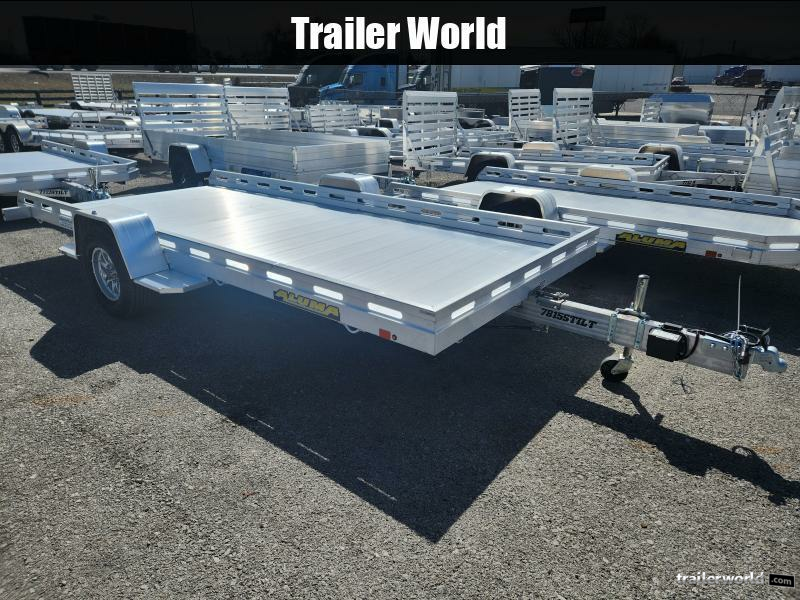 2026 Aluma 7815 Tilt Single Axle Slotted Side Frame Utility Trailer in ...