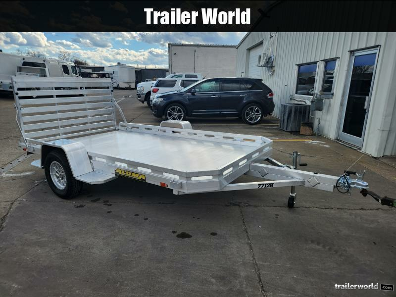 2026 Aluma 7712 Heavy Single Axle Straight Tailgate Utility Trailer in ...