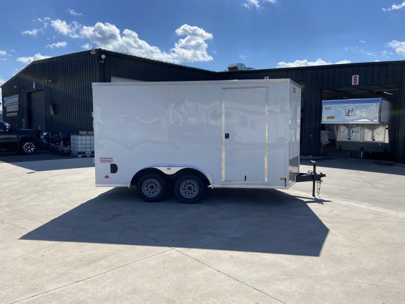 Darkhorse DHW 7.5x14 Wedge Nose Extra Height Cargo Trailer (Rear Ramp ...