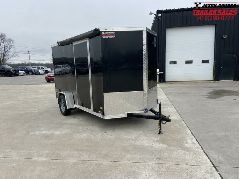 Darkhorse 6x12 Enclosed Cargo Trailer w/Awning & Rear Ramp Door in ...