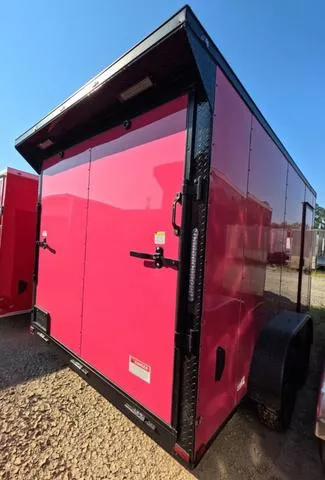 2025 Quality Cargo 7' x 14' Enclosed Trailer Tandem Axle Pink with ...