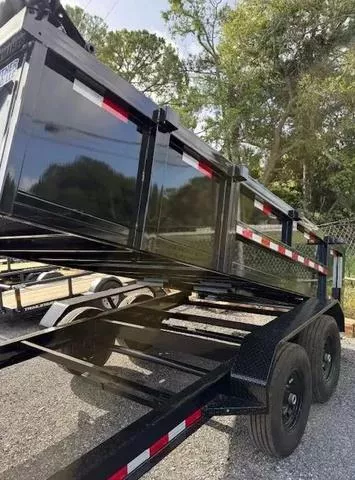 2025 Panther Cargo LLC Black 7 x 14 Tandem Axle Dump Trailer with 2 ...