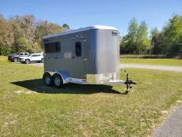 2025 Shadow horse trailers Dark Grey 2 Horse Bumper Pull Trailer with ...