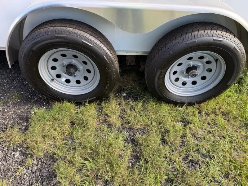 2025 Quality Cargo 6 X 14 TANDEM AXLE WHITE ENCLOSED TRAILER WITH RAMP ...